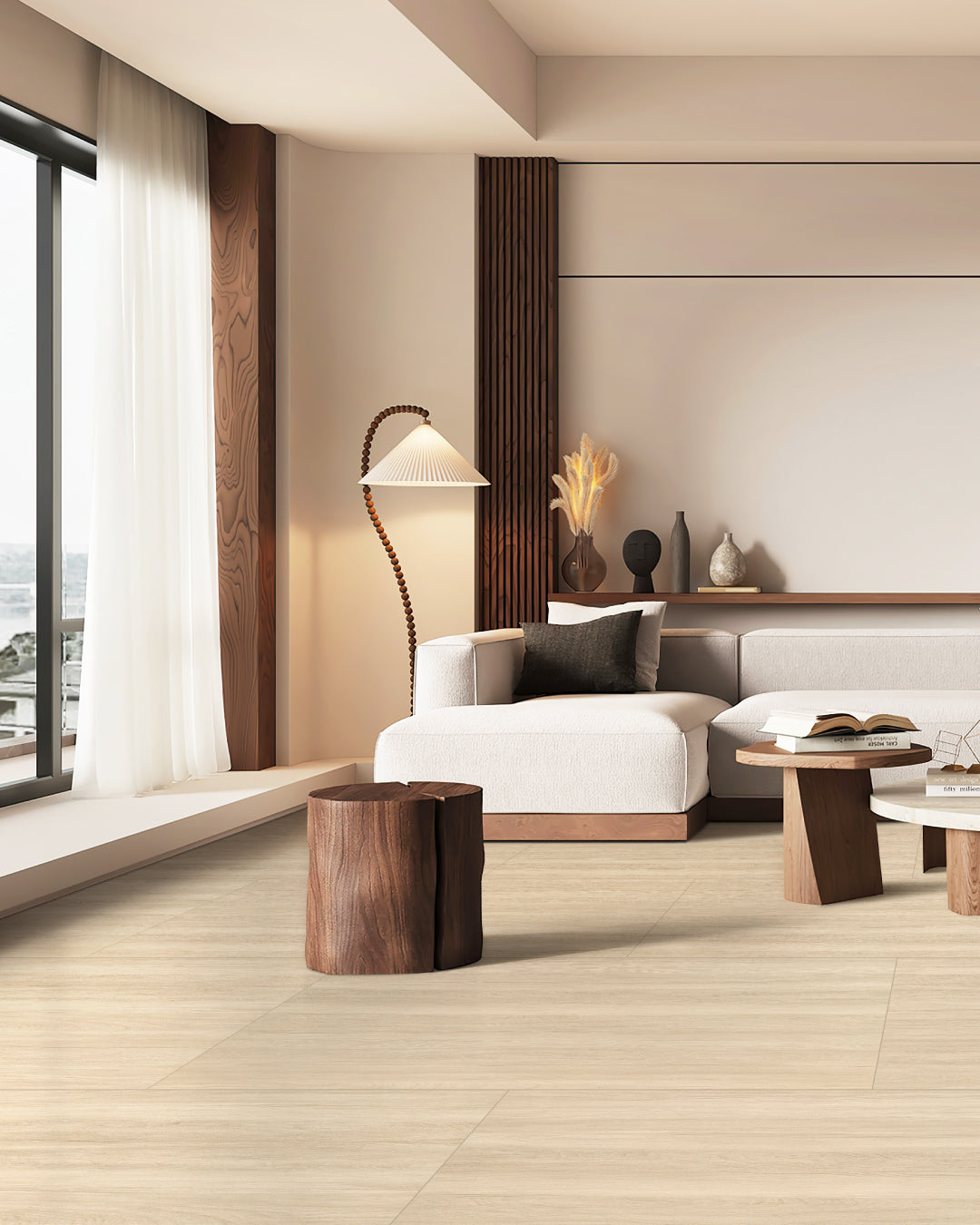 Birch Porcelain Tiles - Textured Matte - Kaolin Surfaces
