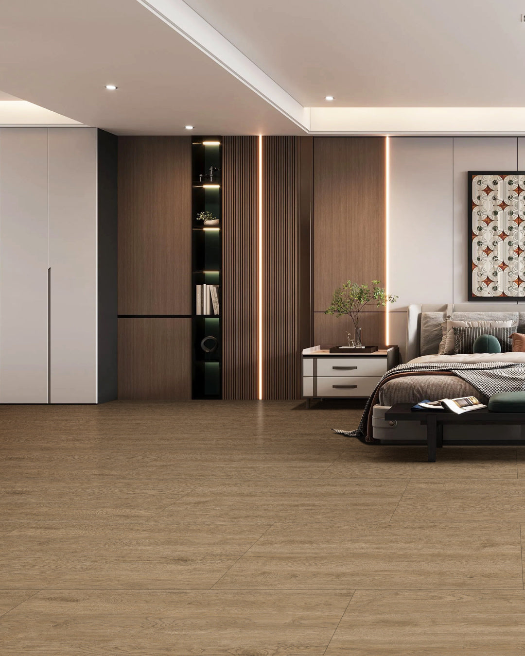 California Walnut Porcelain Tiles - Textured Matte - Kaolin Surfaces