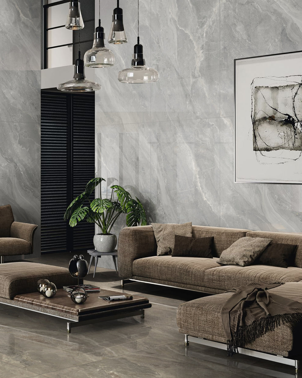 Supreme Seattle Grey Porcelain Tiles - Endless Vein® - Kaolin Surfaces