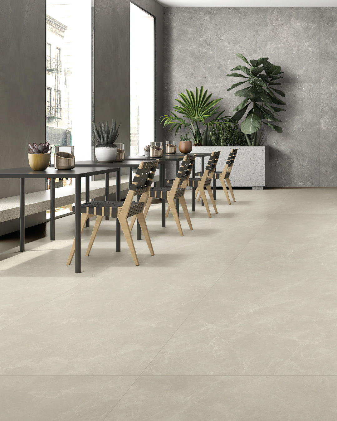 Noosa Cream Porcelain Tiles - Textured Matte - Kaolin Surfaces