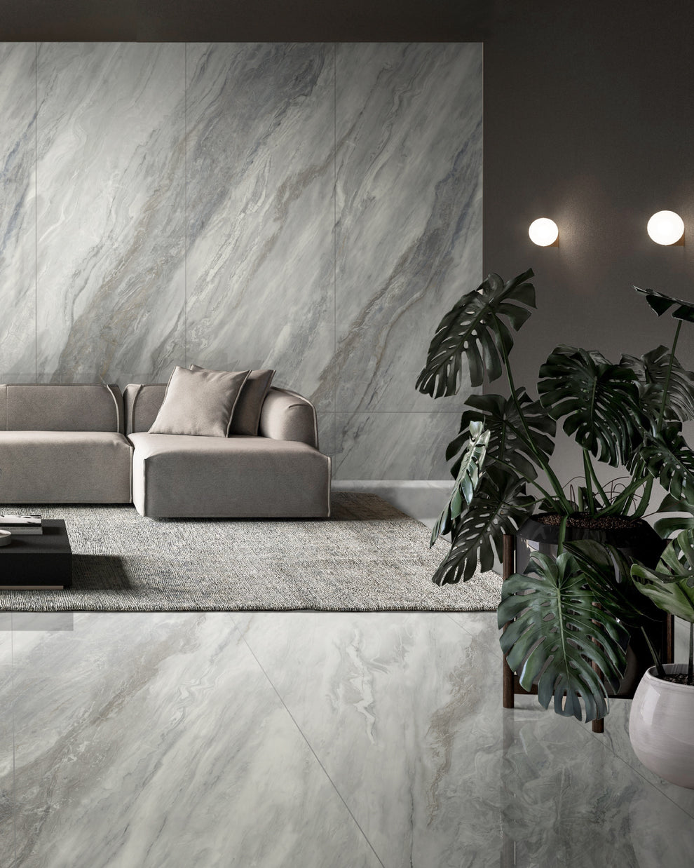 Grand Calypso Porcelain Slabs - Polished Stone - Kaolin Surfaces