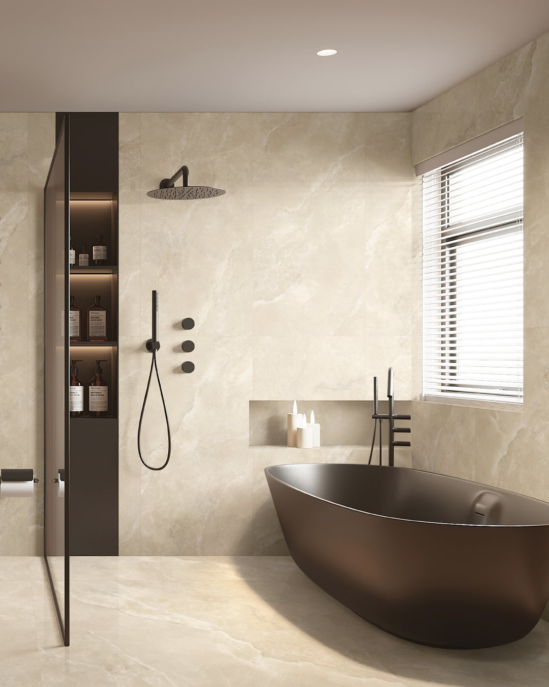 Crema Imperial Commercial Porcelain Tiles - Kaolin Surfaces
