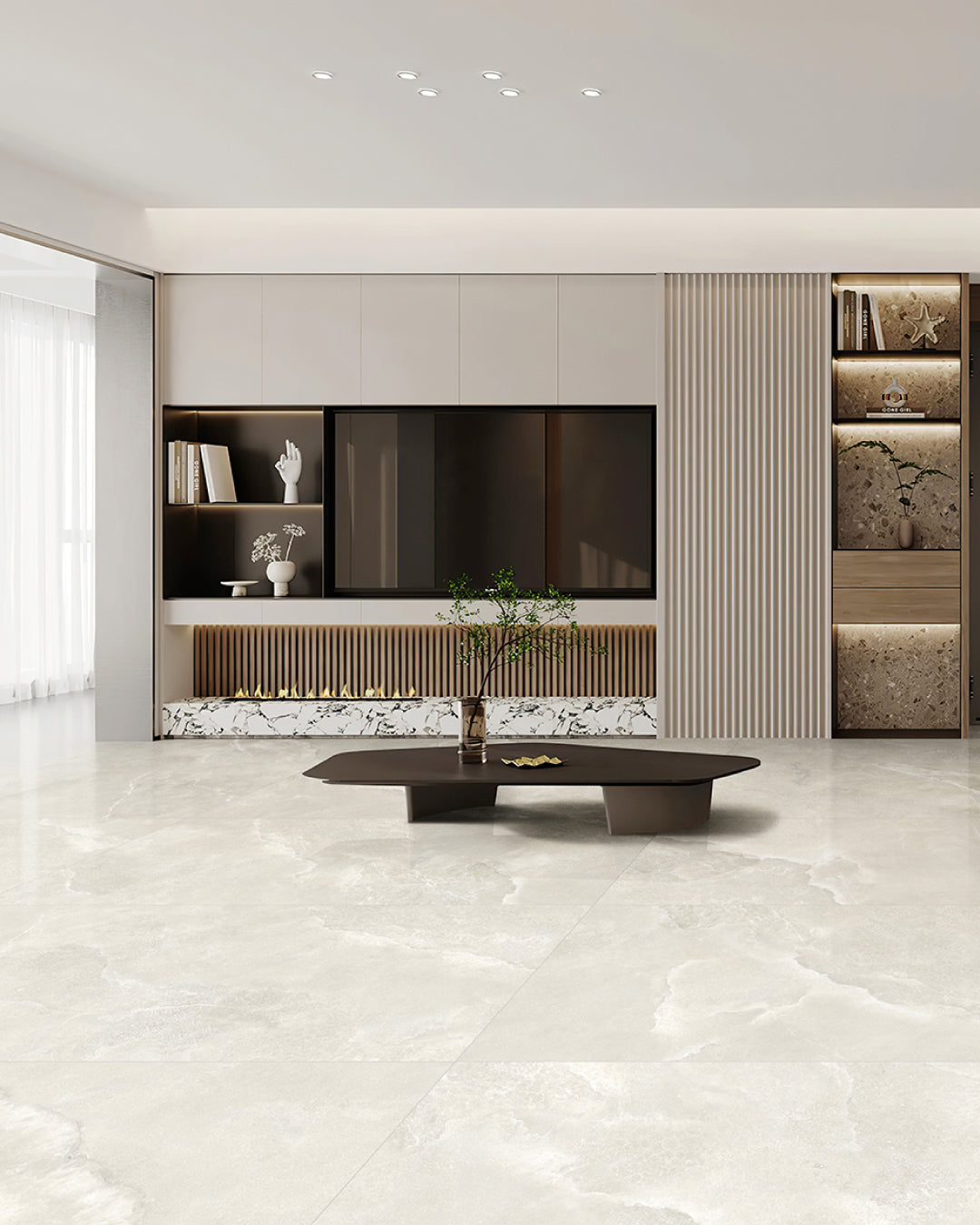 Crema Perla Porcelain Tiles - Precious Stone - Kaolin Surfaces