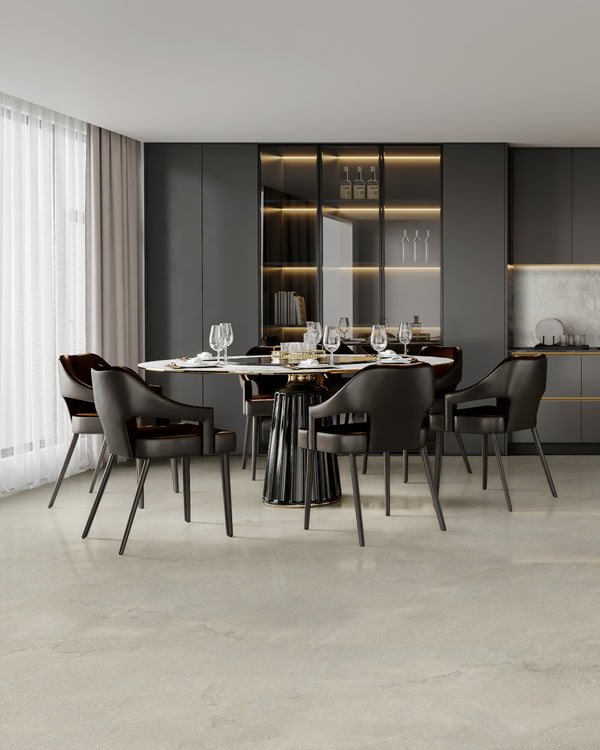 Grigio Fossil Porcelain Tiles - Textured Honed - Kaolin Surfaces