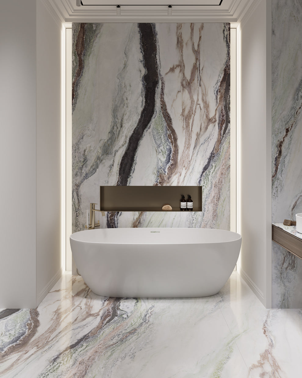 Grand Pandora Verde Porcelain Slabs - Kaolin Surfaces