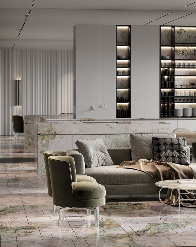 Pink Patagonia Quartzite - Customisable Porcelain Tiles - Kaolin Surfaces