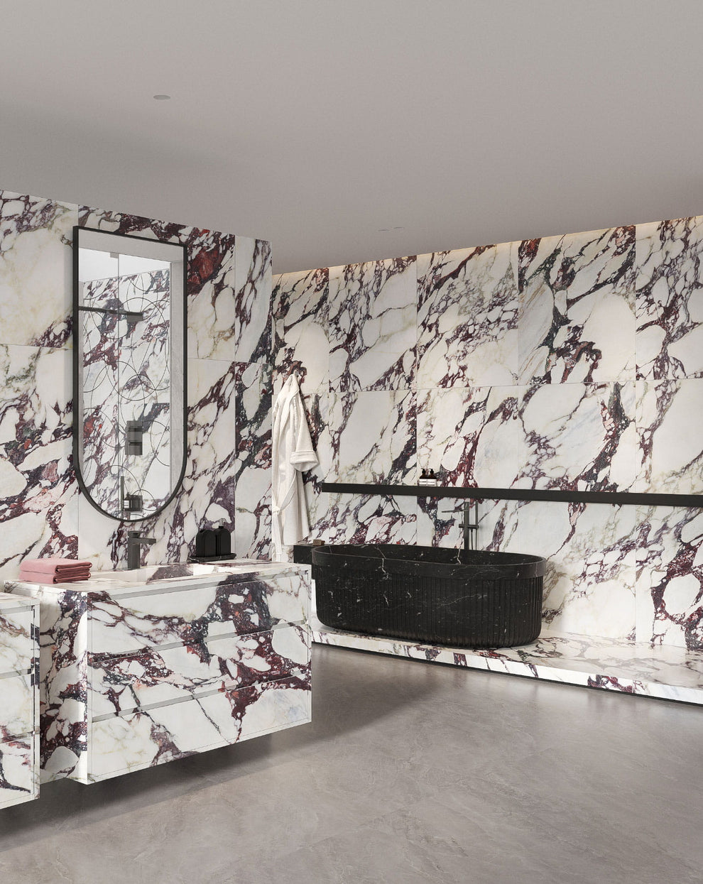 Calacatta Viola Porcelain Tiles - Luxurious Tiles - Kaolin Surfaces