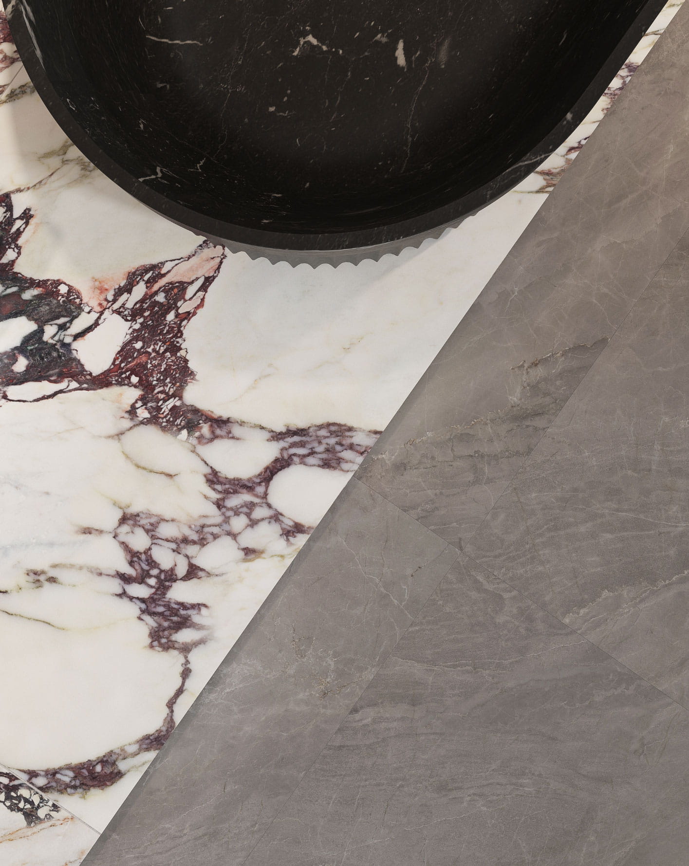 Calacatta Viola Porcelain Tiles - Luxurious Tiles - Kaolin Surfaces