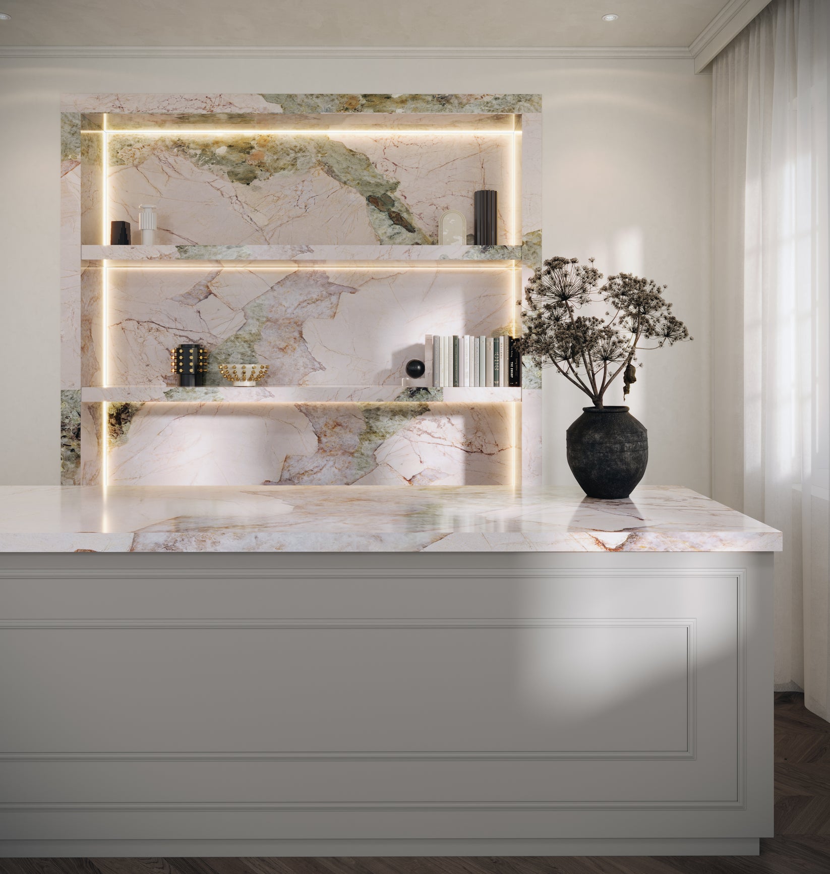 Pink Patagonia Quartzite - Customisable Porcelain Tiles - Kaolin Surfaces