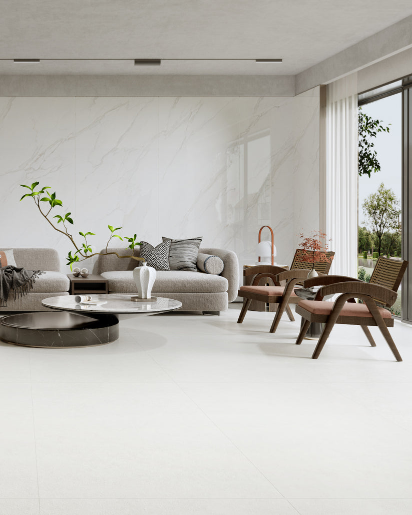 Grand Valentino Calacatta Porcelain - Polished Slabs - Kaolin Surfaces