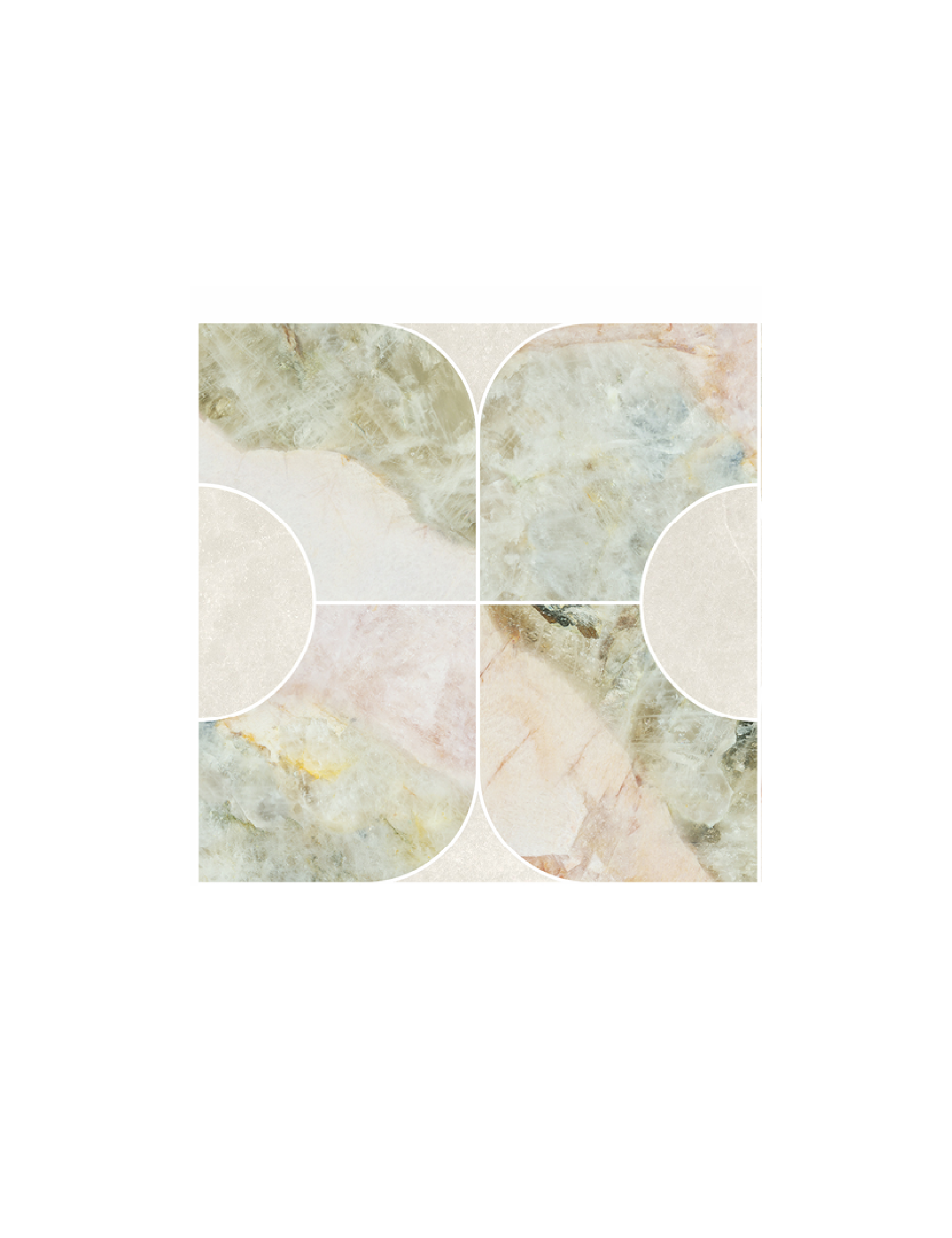 Coraline / Pink Patagonia Crema Perla Tiles - Kaolin Surfaces