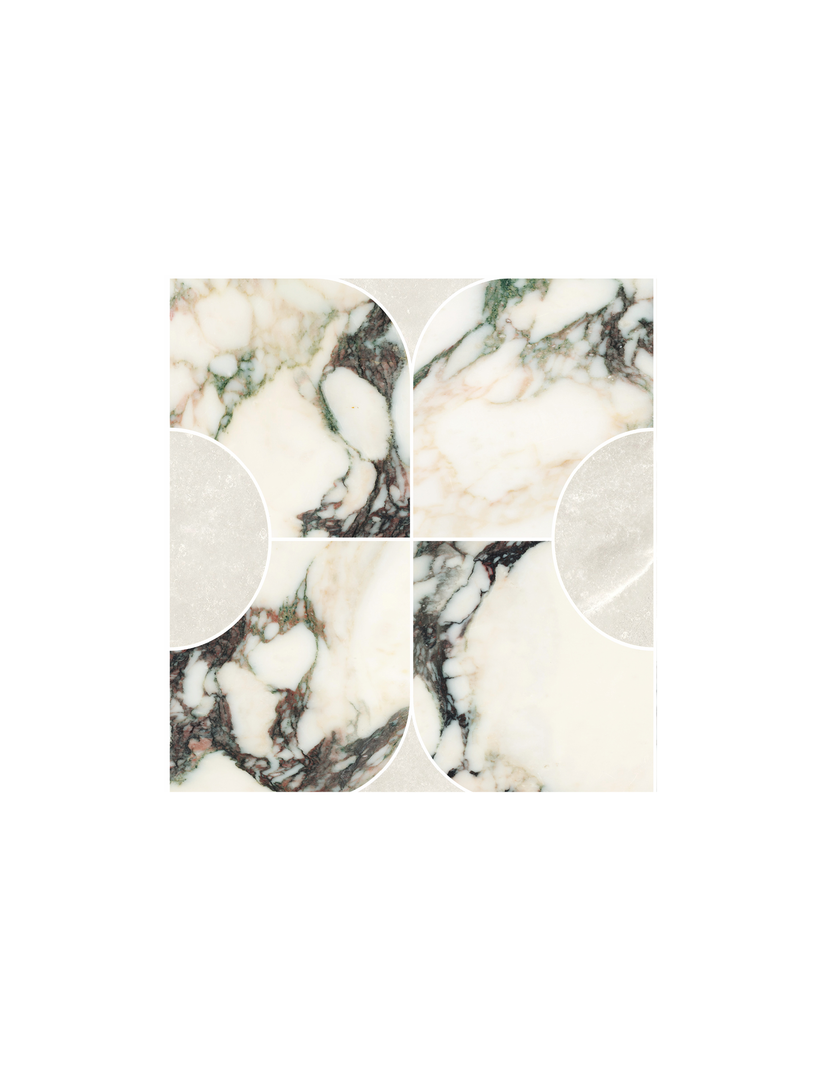 Coraline / Calacatta Vagli Crema Perla Mosaic Tiles - Kaolin Surfaces