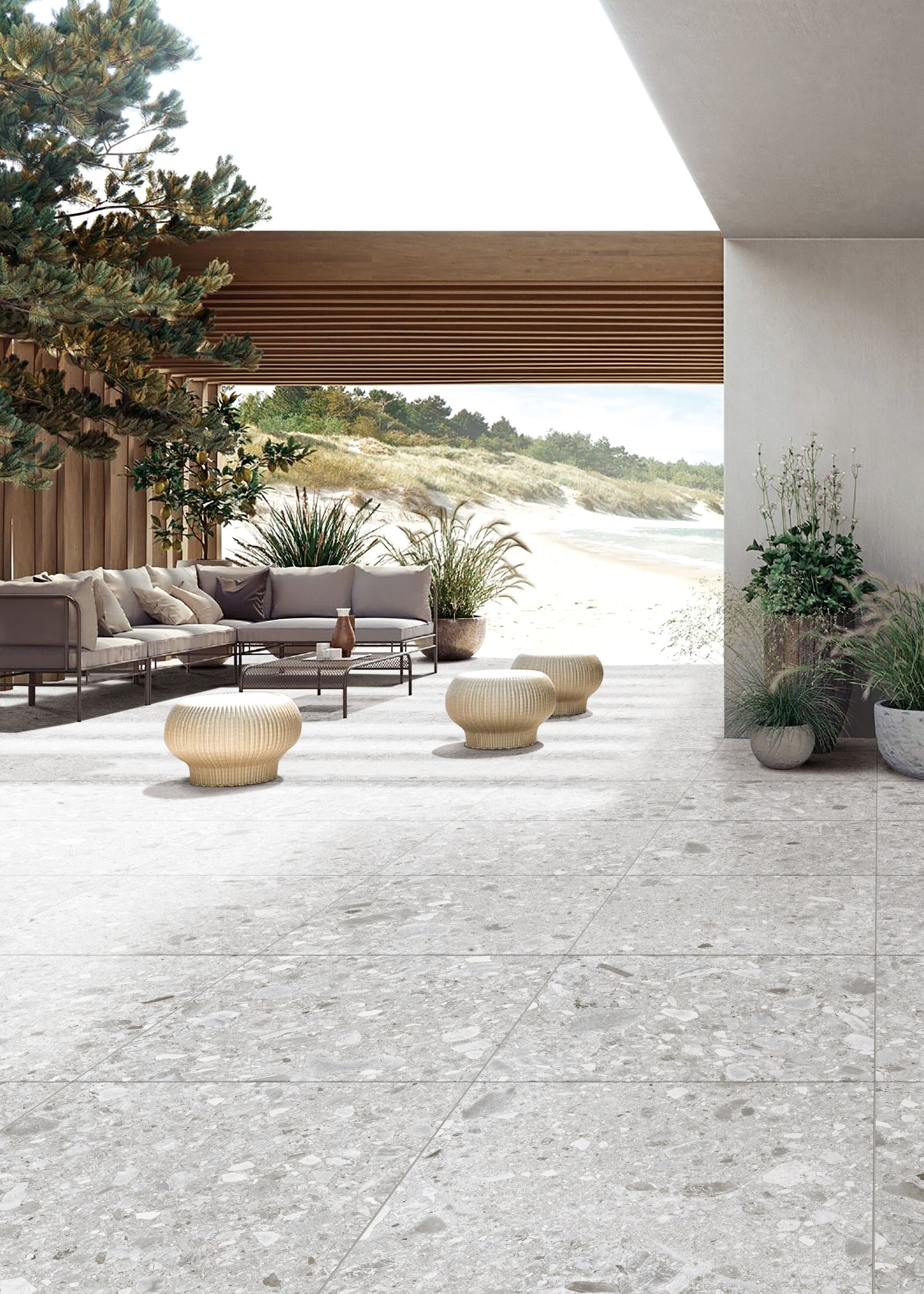 Ceppo Grigio Porcelain Tiles - Kaolin Surfaces