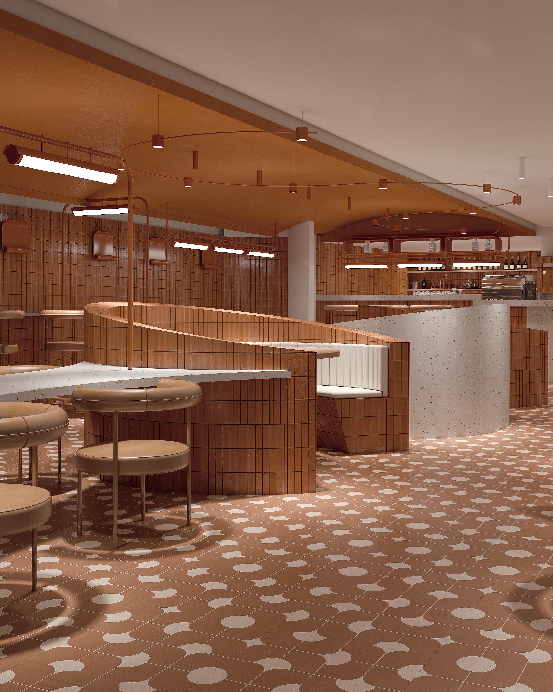Coraline / Nutmeg Cream - Mosaic Tiles - Kaolin Surfaces