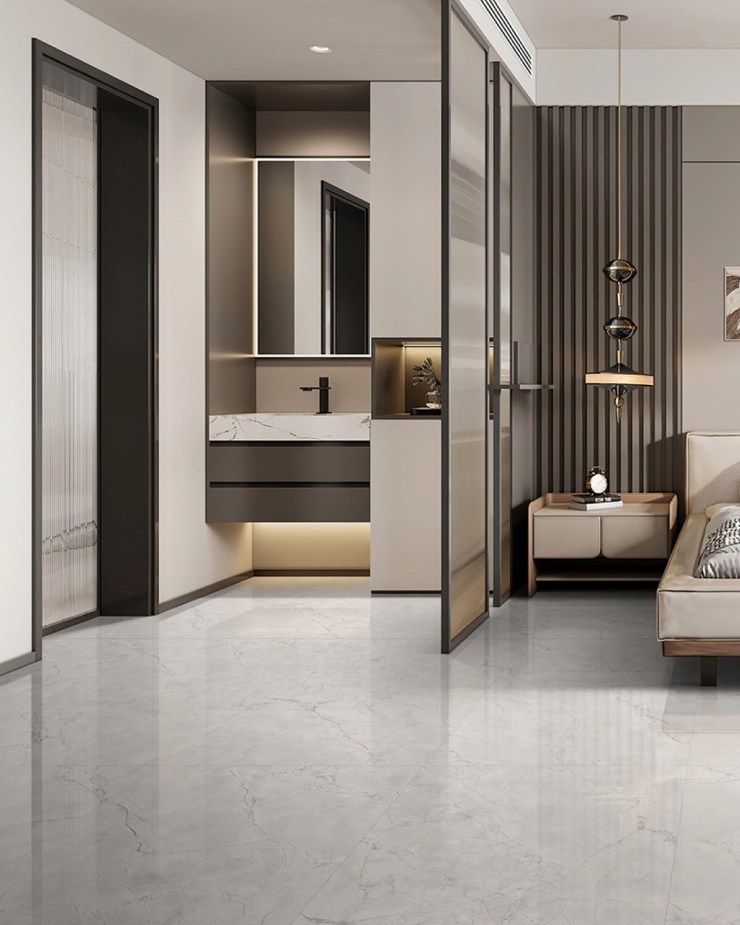 Valentina Porcelain Tiles - Textured Honed - Kaolin Surfaces