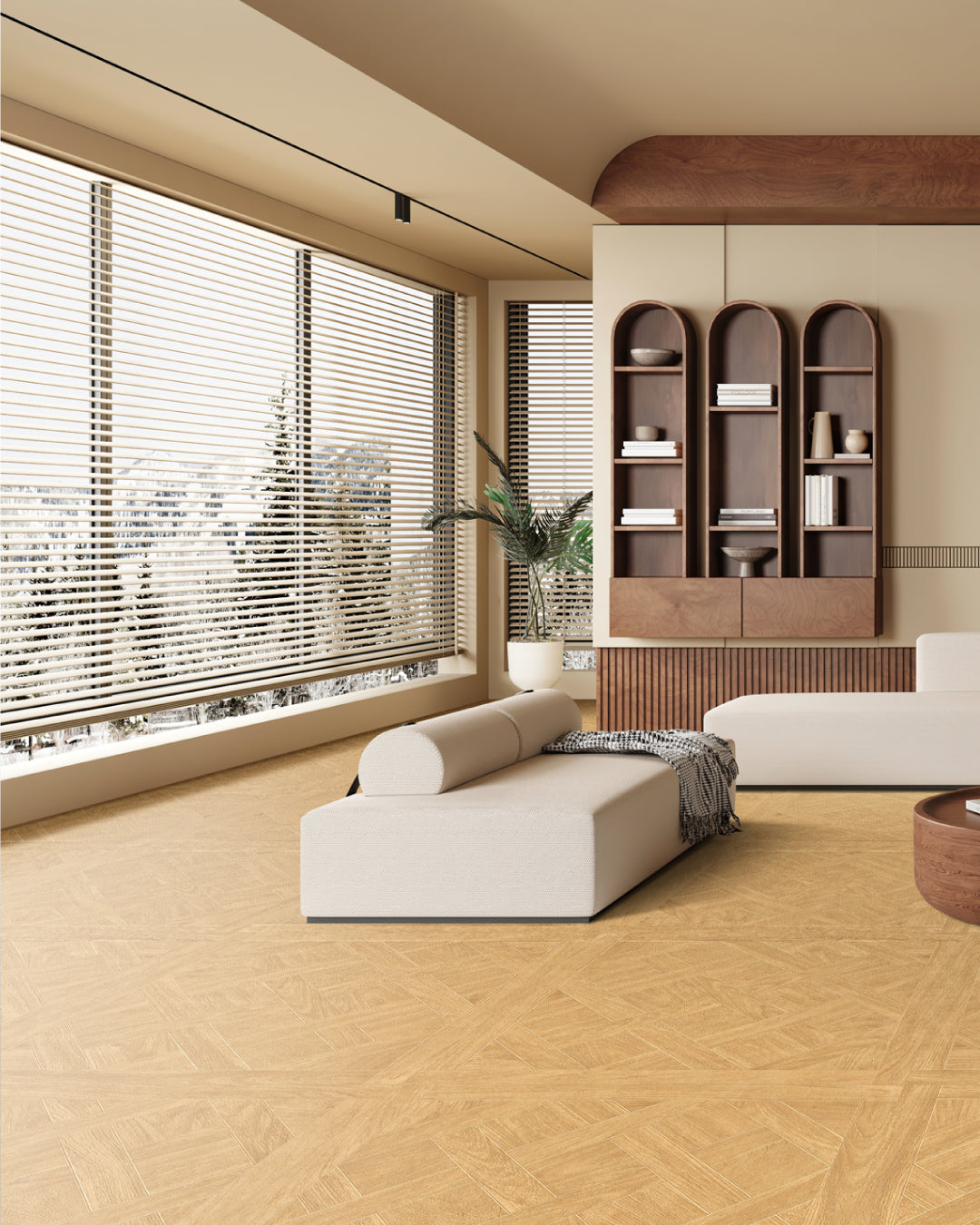 Natural Versailles Parquet Porcelain Tiles - Kaolin Surfaces