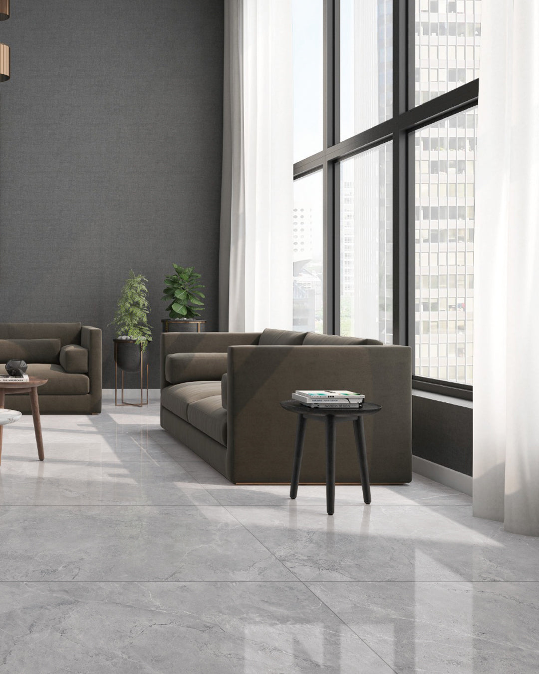 Nimbus Light Grey Porcelain Tiles - Kaolin Surfaces