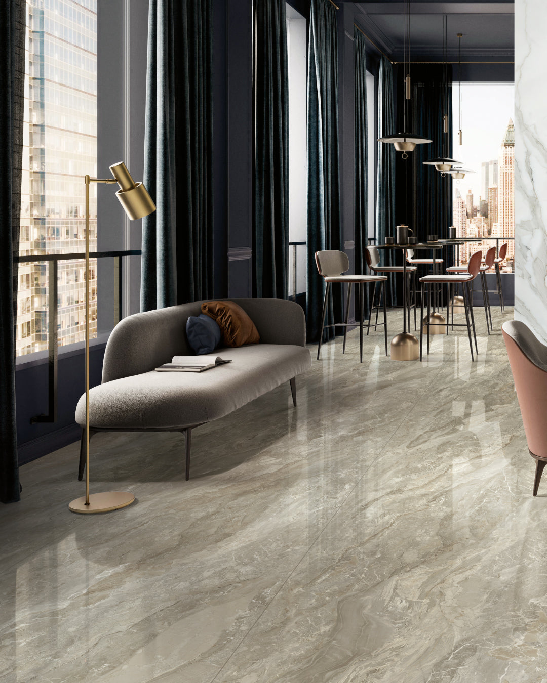 Tormento Quartzite Cream Porcelain Tiles - Kaolin Surfaces