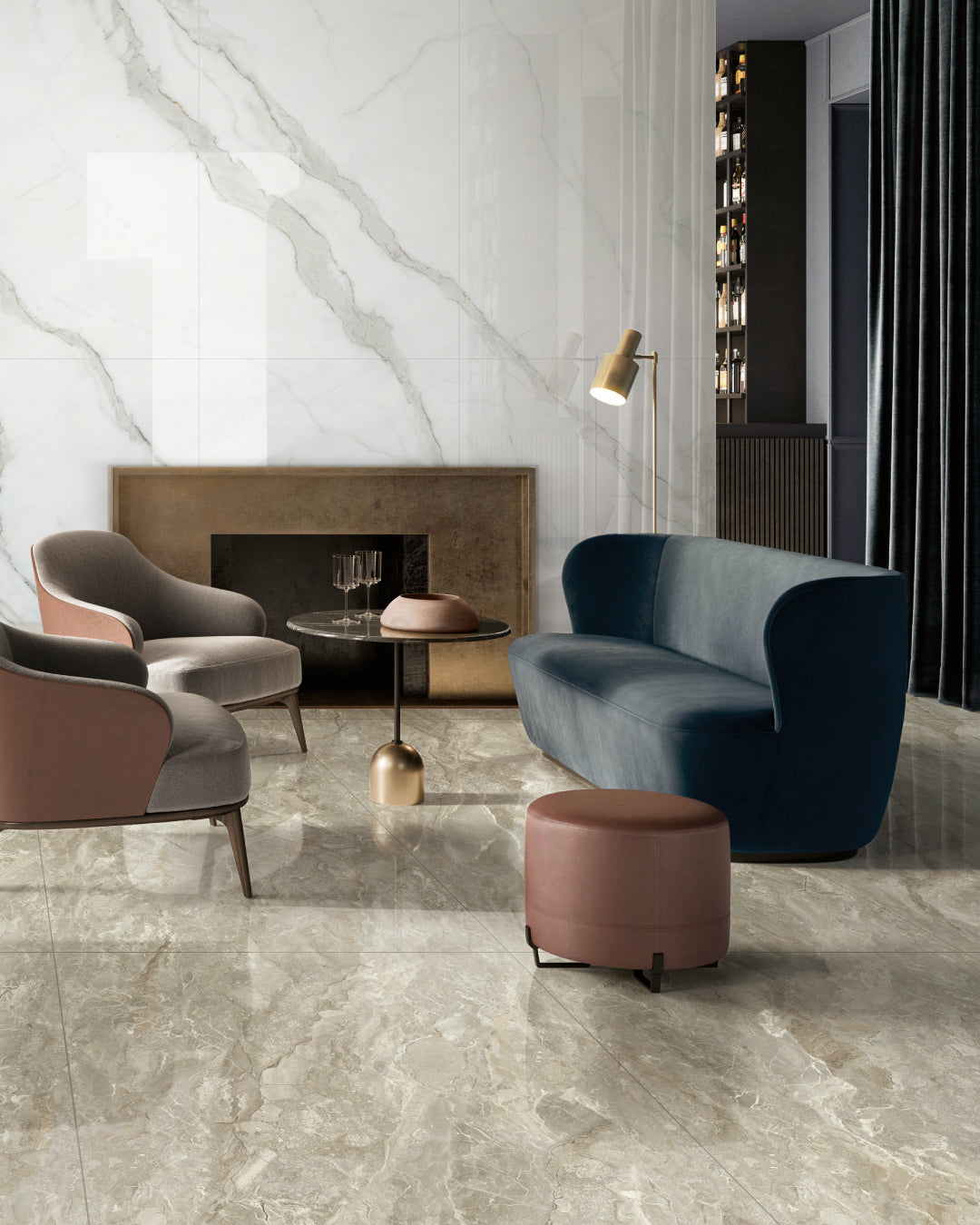 Tormento Quartzite Cream Porcelain Tiles - Kaolin Surfaces