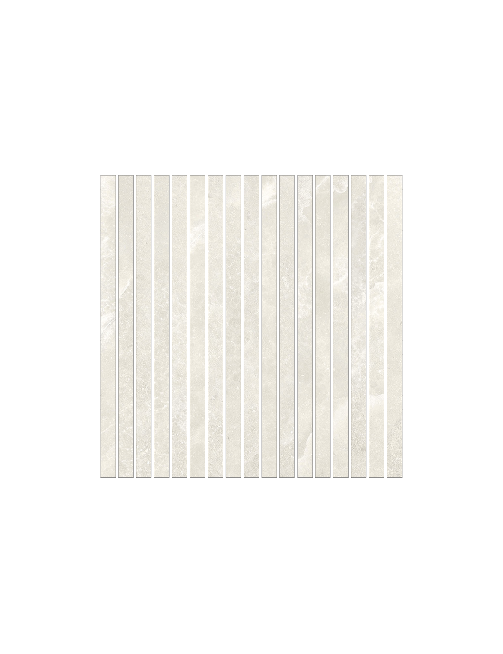 Stix XL / Crema Perla Porcelain Mosaic Tiles - Kaolin Surfaces