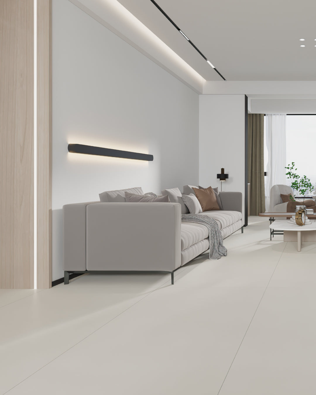 Moon Light Porcelain Tiles - Textured Matte - Kaolin Surfaces