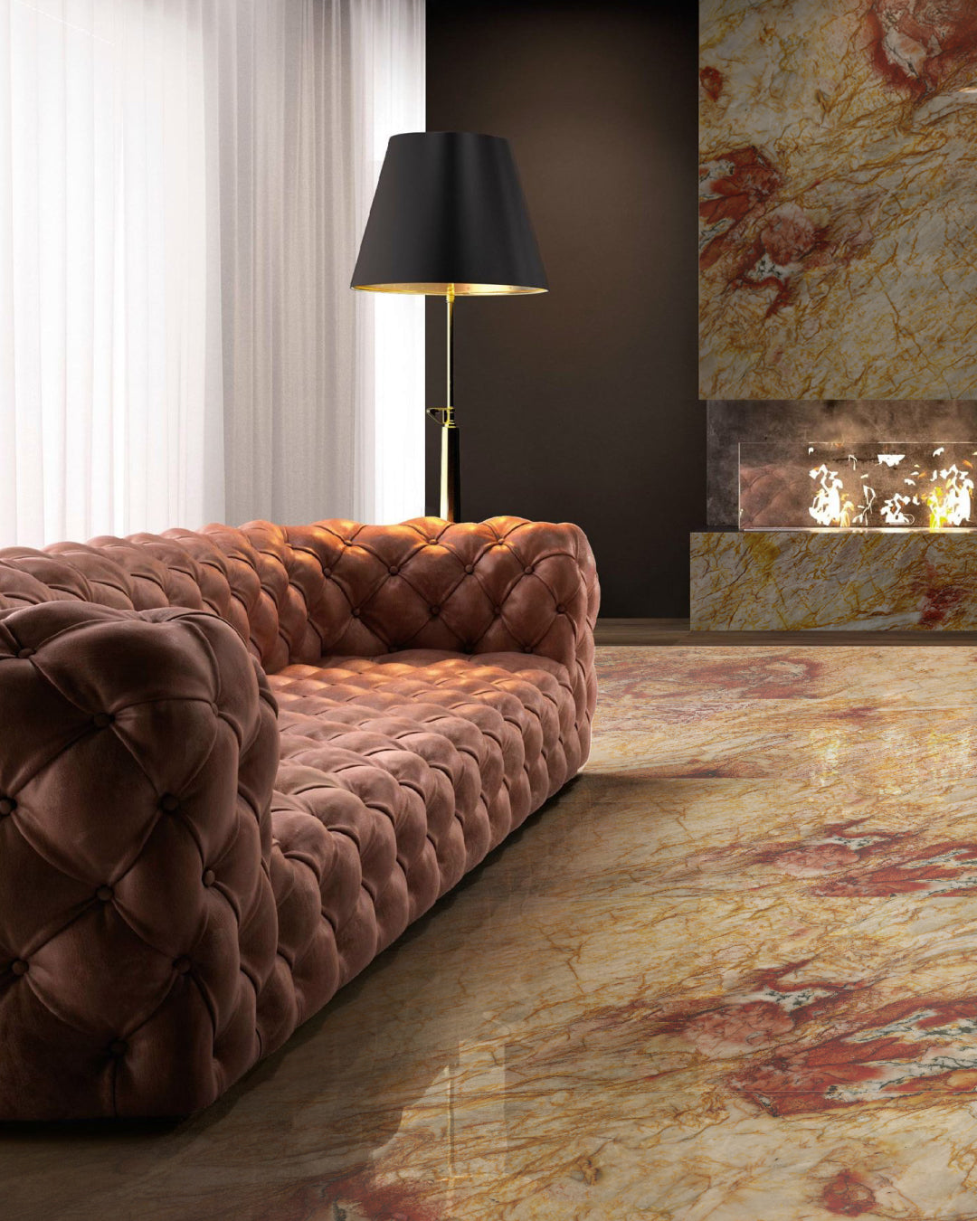 Grand Jasper Porcelain Tiles - Polished Slabs - Kaolin Surfaces